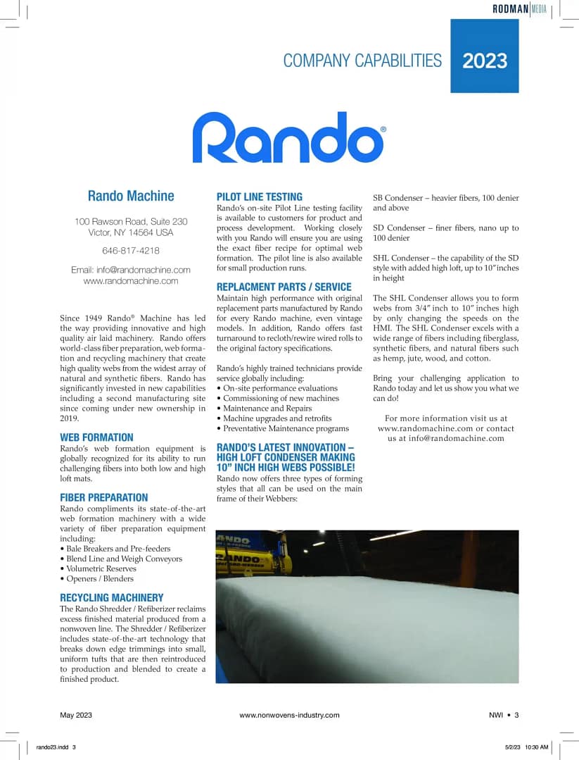 Rando Machines’ Newest Offering: Rando Vertical Pre-Opener – Rando